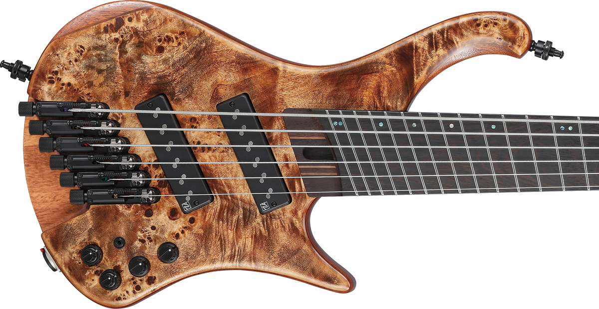 Ibanez EHB1506MS｜バール杢をまとうエルゴノミック･ヘッドレス･6弦マルチスケール･ベース | ギタセレ（Guitar ...